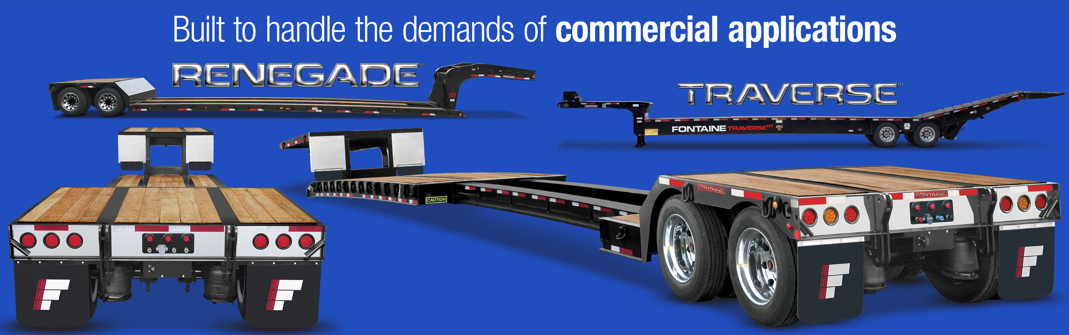 Renegade Lowbed (Lowboy) trailers for commercial applications